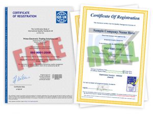Beware Fake ISO Standards Certificates | IS Certification Service